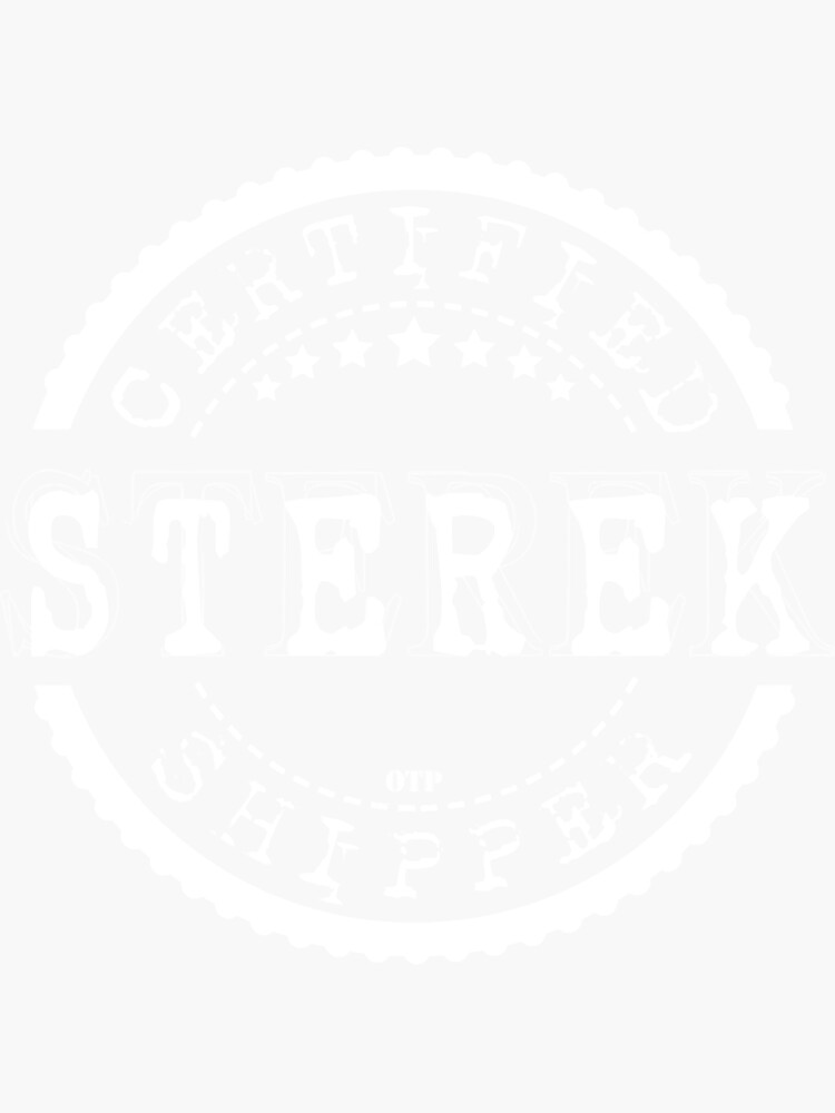 "Certified Sterek Shipper" Sticker for Sale by thynglainea | Redbubble