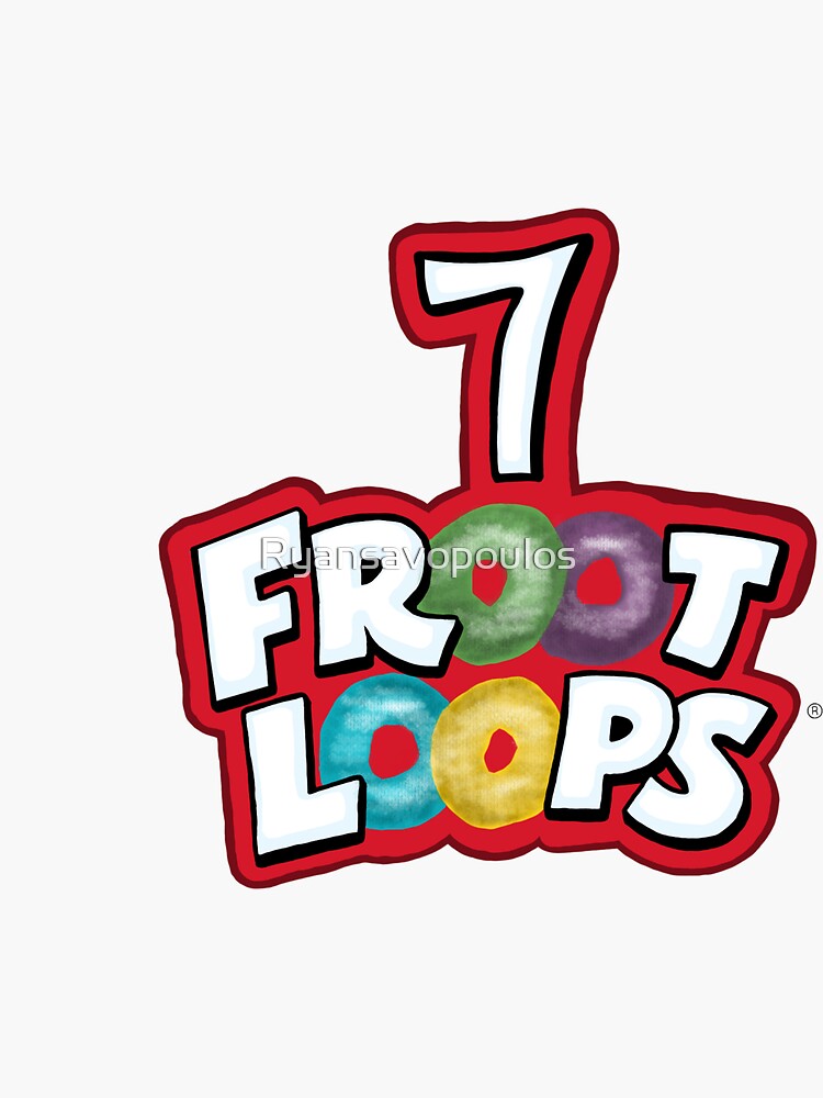 "7 Froot Loops " Sticker for Sale by Ryansavopoulos | Redbubble