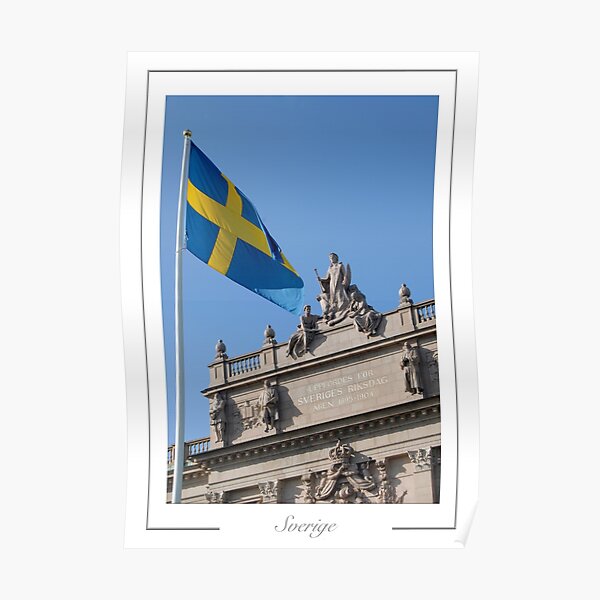 "Stockholm Sweden Sveriges Riksdag. Swedish Parliament." Poster for ...