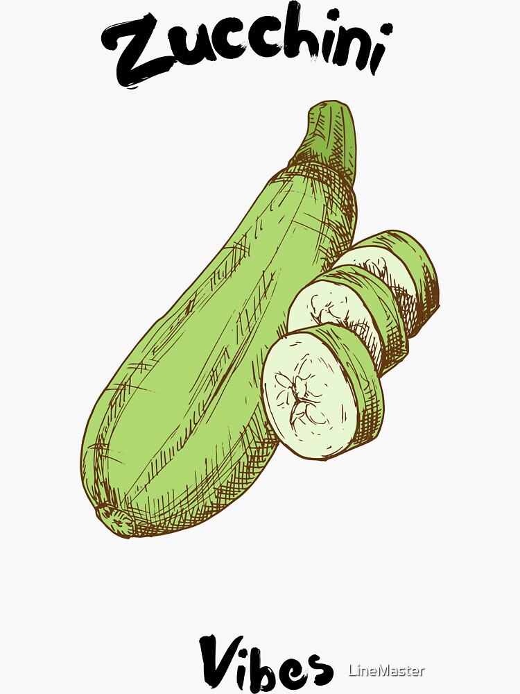 "Zucchini Vibes" Sticker for Sale by LineMaster | Redbubble