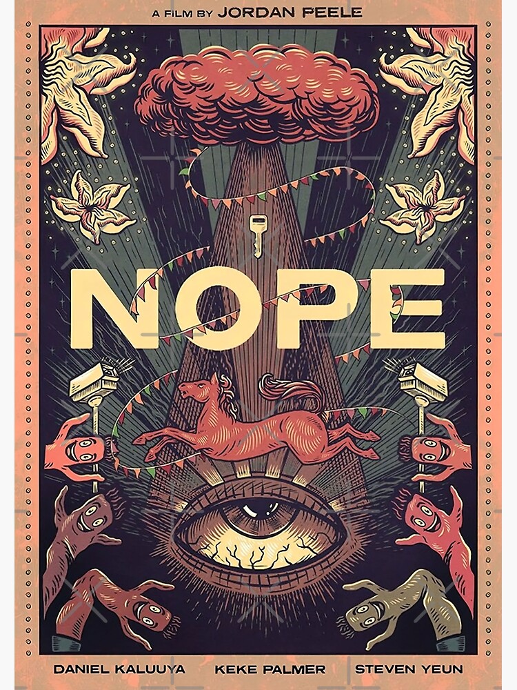 "Nope Movie 2022 Poster - Nope 9 Movie Poster - A Horse Into The Night ...