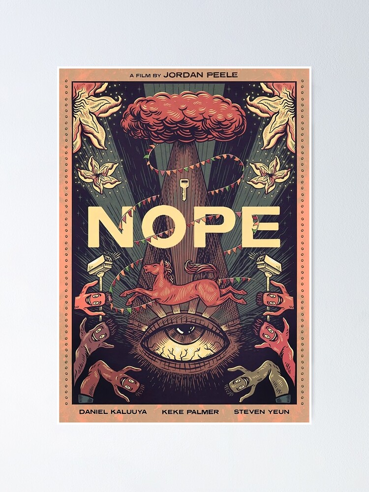 "Nope Movie 2022 Poster - Nope 9 Movie Poster - A Horse Into The Night ...