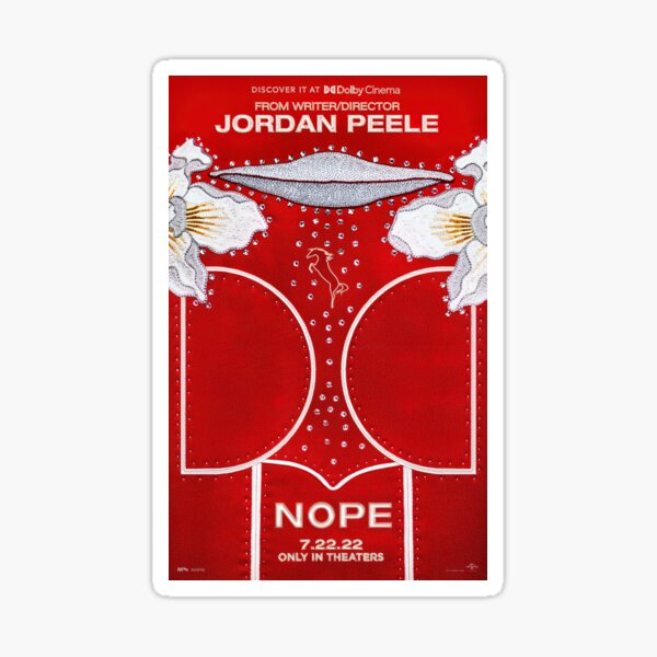 "Nope Movie 2022 Poster - Nope 9 Movie Poster " Sticker for Sale by ...