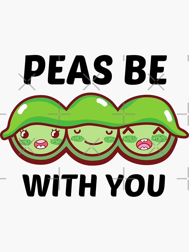 "Peas Be With You - Cue Peas Pun" Sticker for Sale by allthingspunny ...