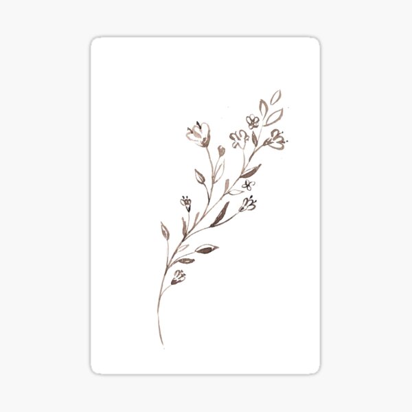 "simple flower" Sticker for Sale by Sadaatdesign | Redbubble
