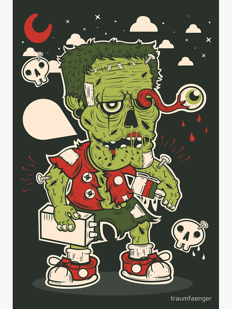 "Frankenstein" Sticker for Sale by traumfaenger | Redbubble