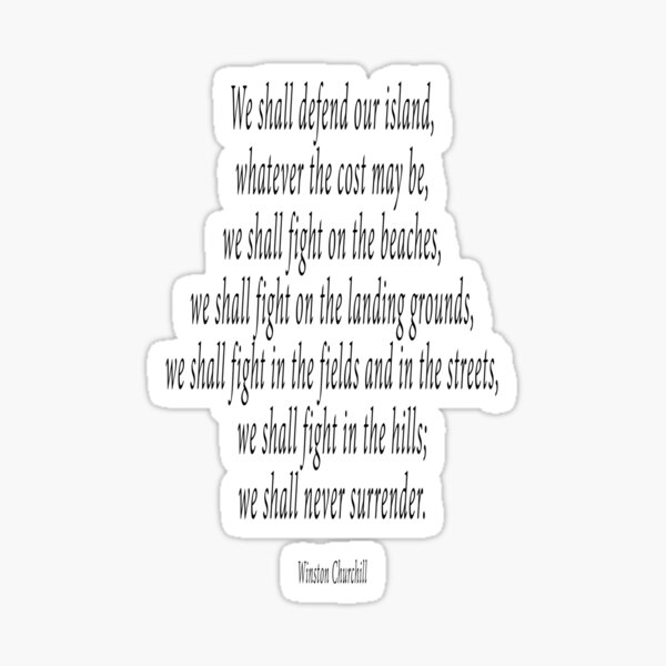 We Shall Never Surrender Gifts & Merchandise | Redbubble