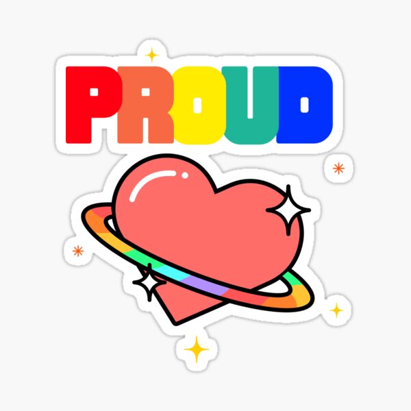 " Rainbow PROUD Love Heart , LBGQT, PRIDE, " Sticker for Sale by HIGH ...