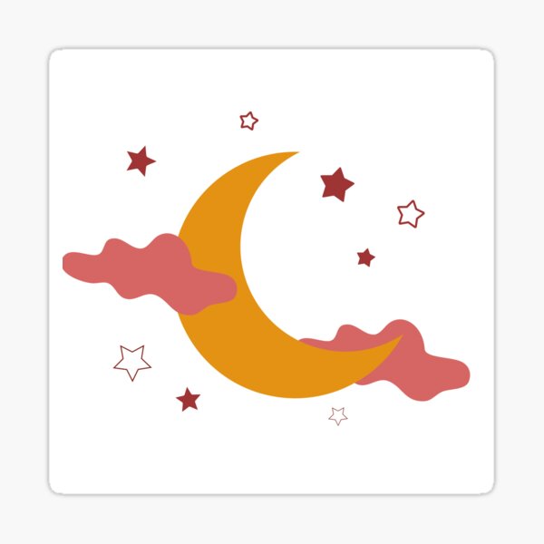 "Prettymoon" Sticker for Sale by lovehanii | Redbubble