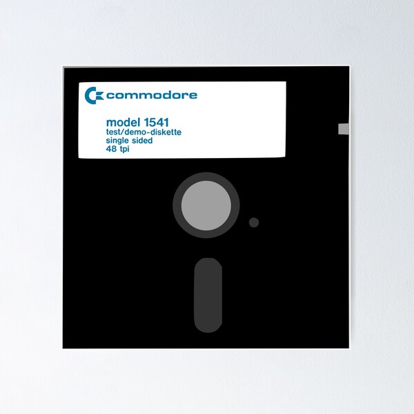 "Commodore model 1541 disc diskette single sided 48 tpi" Poster by ...