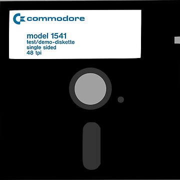"Commodore model 1541 disc diskette single sided 48 tpi" Sticker by ...