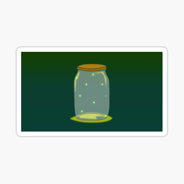 "Fireflies in a Jar" Sticker for Sale by Sh400r | Redbubble