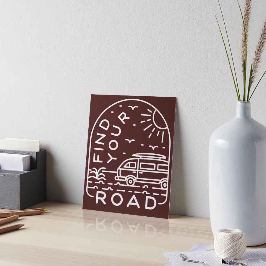 " Find Your Road , Camping Camper Motorhome" Art Board Print for Sale ...