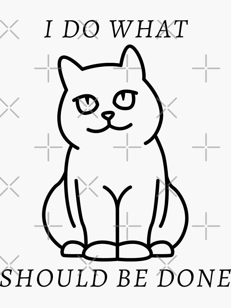 "cat of tasks cartoon, cat flower toast" Sticker for Sale by Trucker10 ...