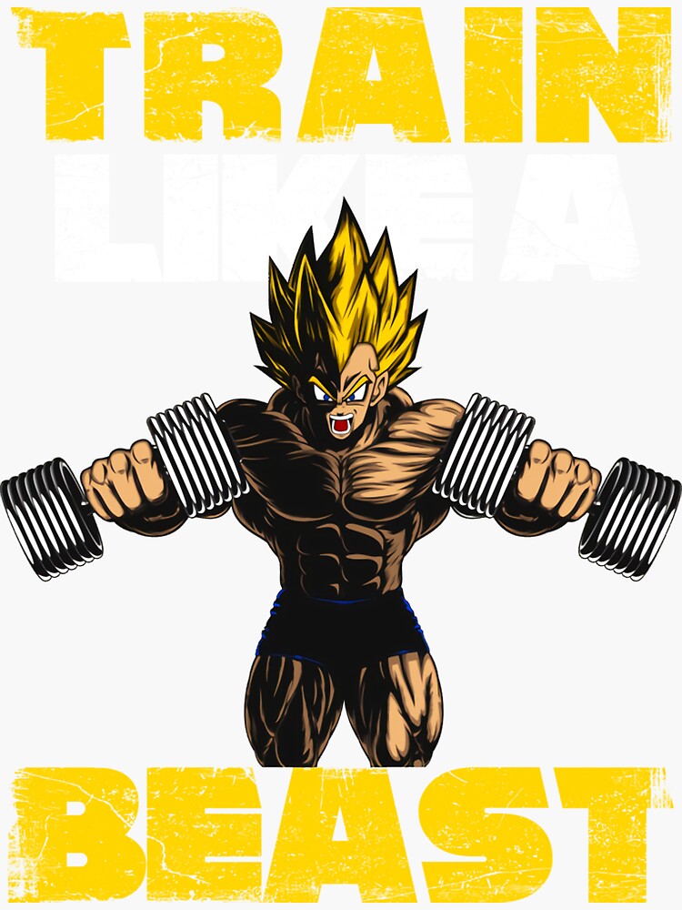 "Vegeta Train Like A Beast/Best Seller Design For Everyone" Sticker for ...