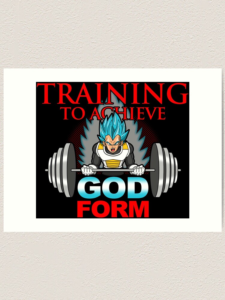 "Vegeta Training To Achieve God Form/Best Design For Men & Women" Art ...
