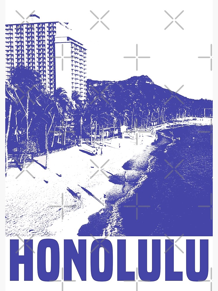 "Honolulu Skyline" Poster for Sale by denvector | Redbubble