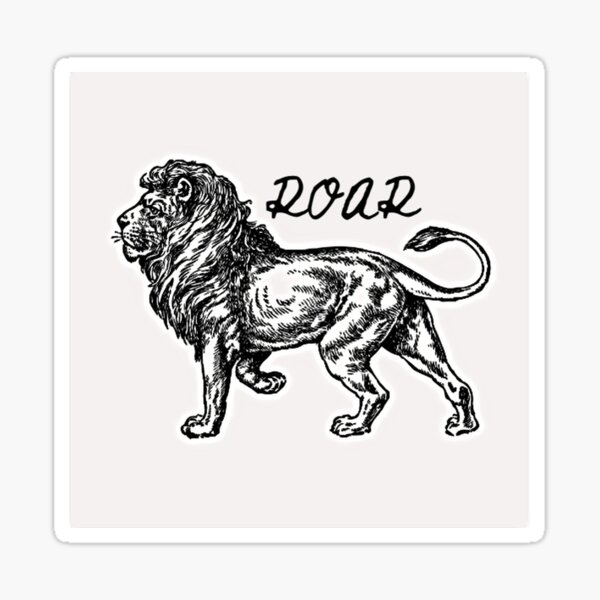 "New brand Lion Roar" Sticker for Sale by laxRe | Redbubble