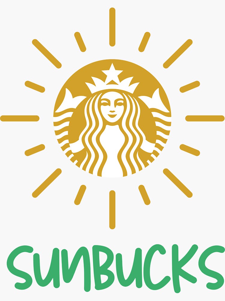 "starbucks lovers sun sunbucks coffee " Sticker for Sale by joy-love ...