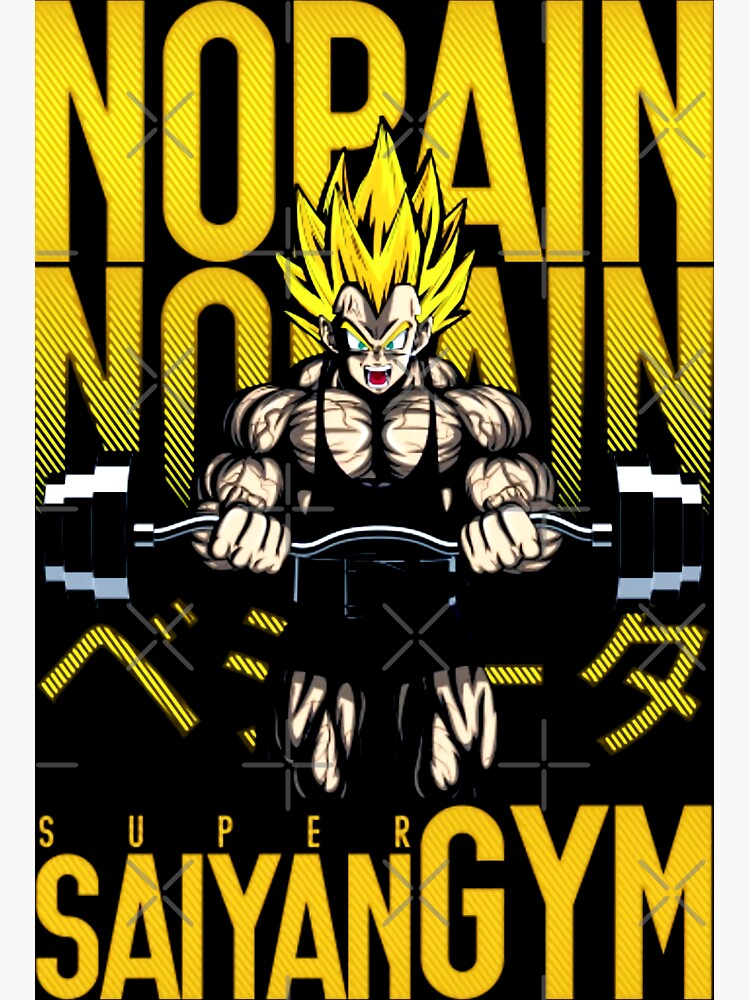 "Vegeta Training in Gym" Sticker for Sale by YukiSephira | Redbubble