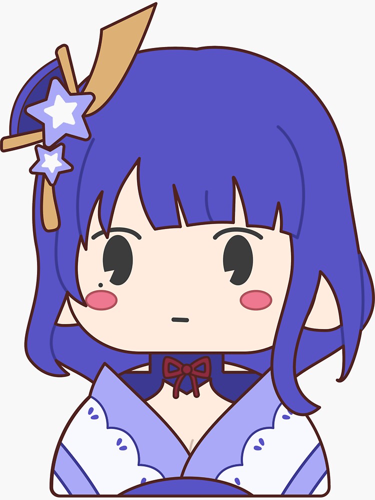 "Raiden Shogun Ei - Genshin Impact Chibi" Sticker for Sale by poorduck ...