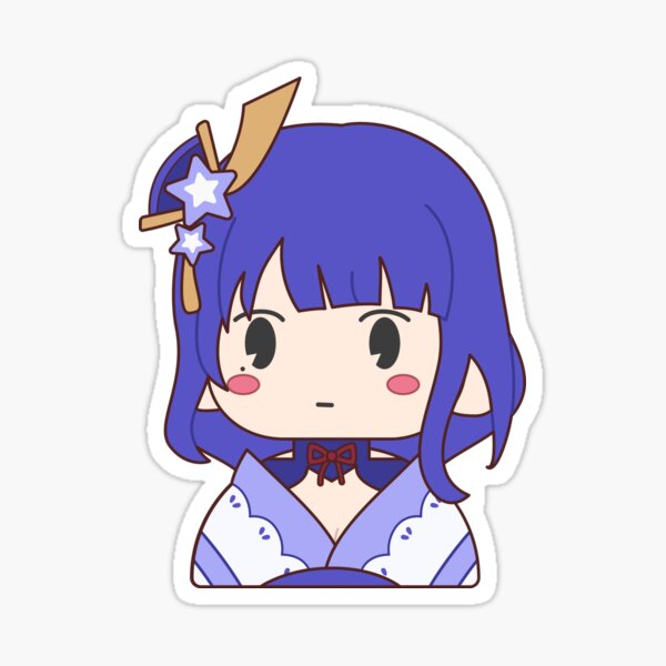 "Raiden Shogun Ei - Genshin Impact Chibi" Sticker for Sale by poorduck ...