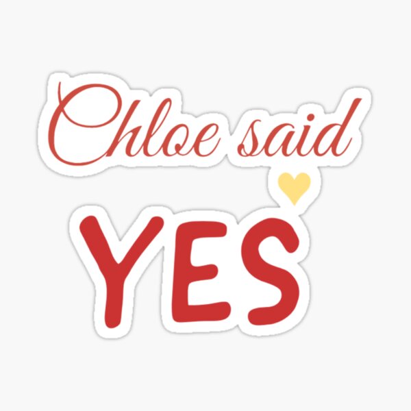 "Said yes" Sticker for Sale by ikbell | Redbubble
