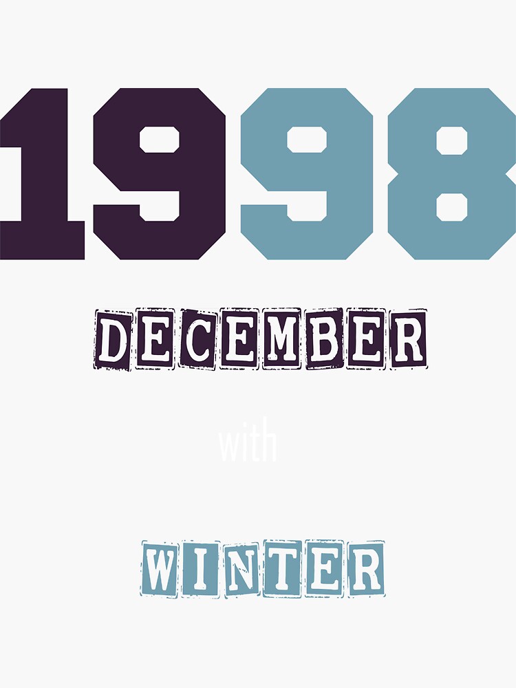 " happy birthday to december 1998" Sticker for Sale by MouadHARD ...