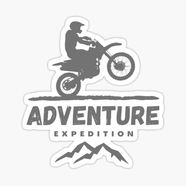"Adventure bikers - adventure expedition" Sticker for Sale by Rev-Style ...