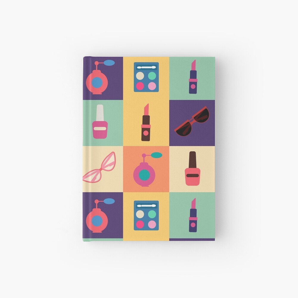 Cuaderno De Tapa Dura «conjunto De Cosméticos Conjunto De Iconos
