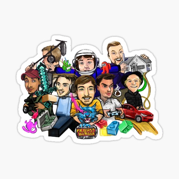 "mr.beast" Sticker for Sale by Scarlettreid | Redbubble