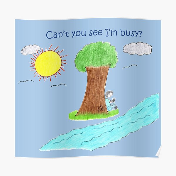 Póster «Lectura ocupada, lectura, ratón de biblioteca, sueño de lectura ...