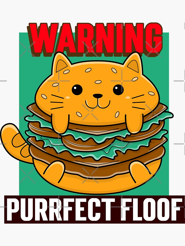 "Human Warning Label - Purrfect Floof" Sticker for Sale by JTsquare ...