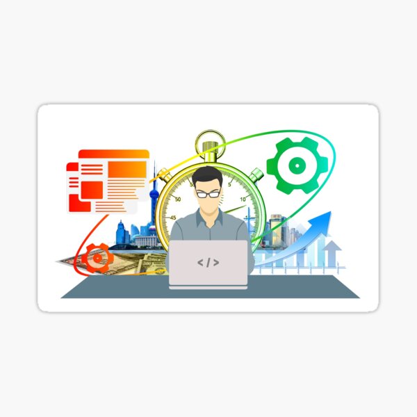 "PRODUCTIVITY" Sticker for Sale by BE-FOCUS | Redbubble