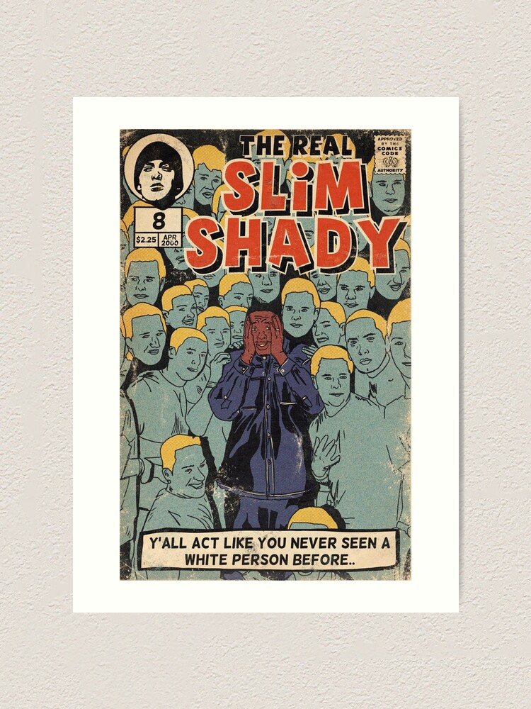 "Vintage Comic The Real Slim Shady Poster" Art Print for Sale by ...
