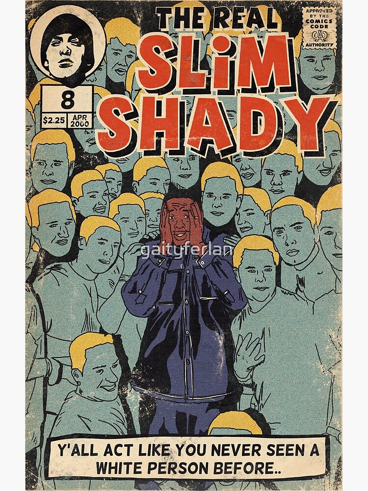 Vintage Comic The Real Slim Shady Poster Premium Matte Vertical Poster ...
