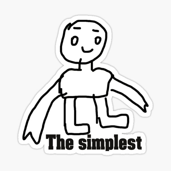 "The simplest" Sticker for Sale by Joumaysucces | Redbubble