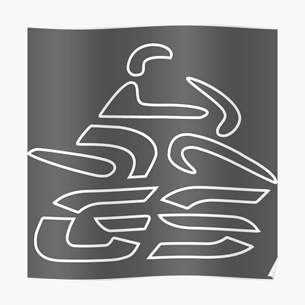 "GS Enduro | V8 | white" Poster for Sale by Moppedhotel | Redbubble