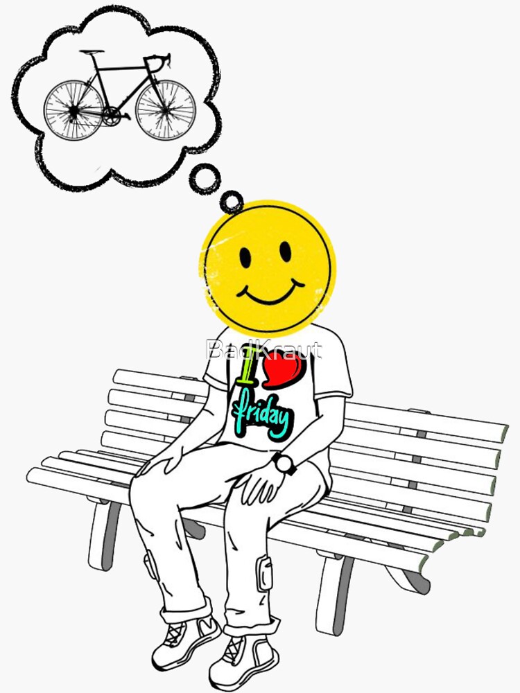 "I Love Road Bike Smiley" Sticker for Sale by BadKraut | Redbubble