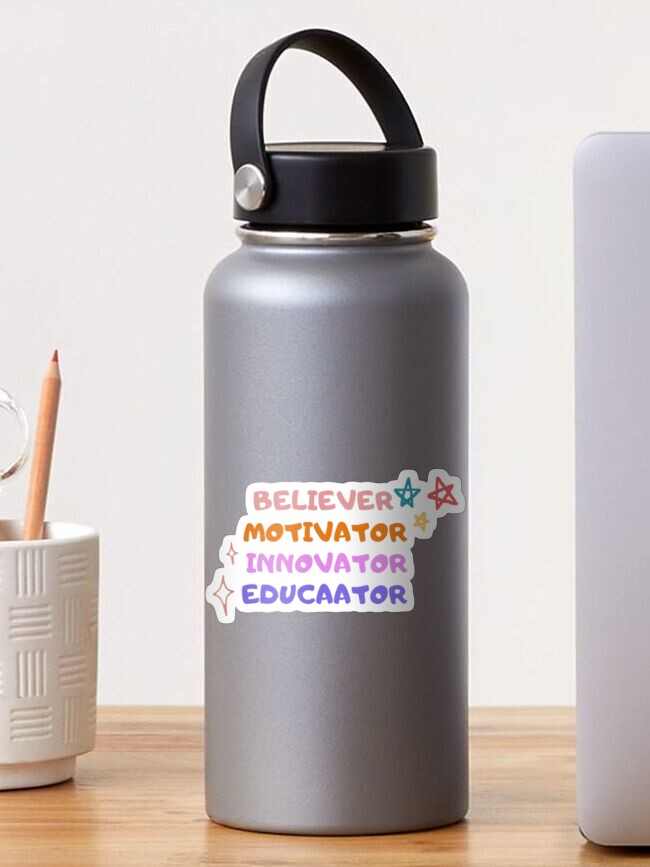 "Meliever Motivator Innovator Educator" Sticker by zineb-elgouzi1 ...