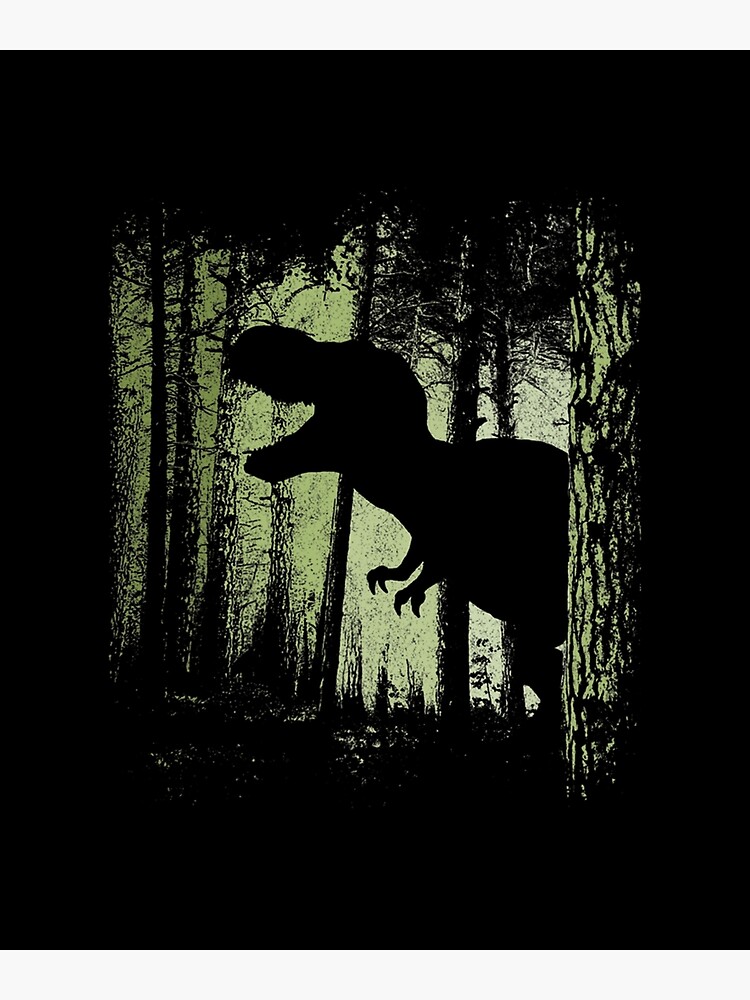 "T-Rex Shadow in Twilight Forest Tyrannosaurus Silhouette Premium ...