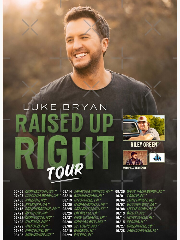 "Raised Up Right Tour With Dates" Sticker for Sale by MadhuHenry ...