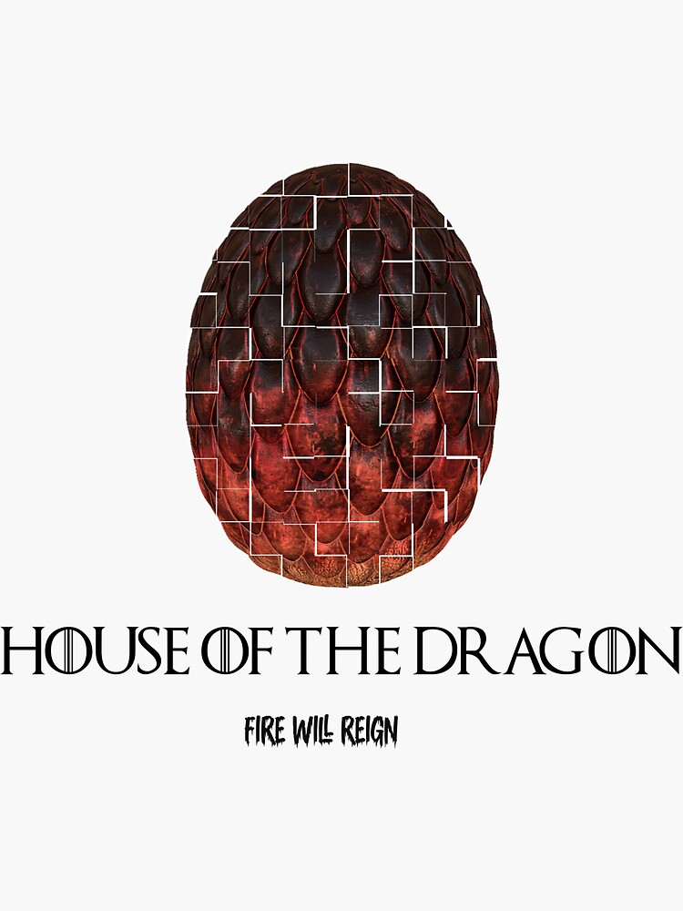 "Dragon egg - HOTD" Sticker for Sale by BreathingLines | Redbubble