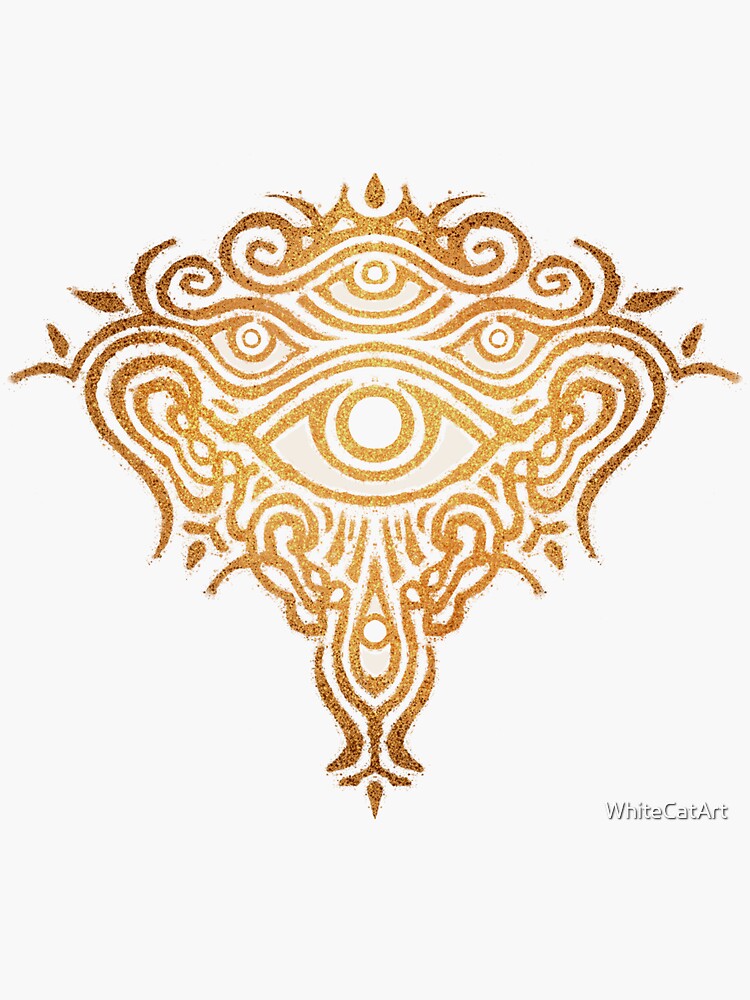 "The All-Knowing Sigil" Sticker for Sale by WhiteCatArt | Redbubble
