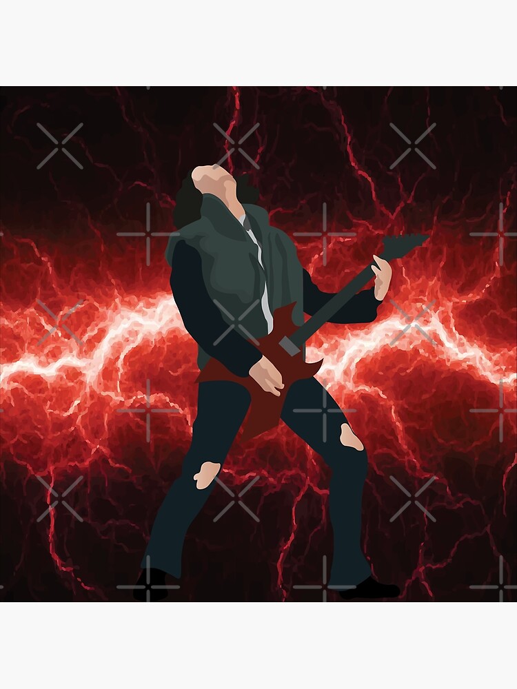 "Eddie Munson with Guitar and Red Lightning - Stranger Things" Poster ...