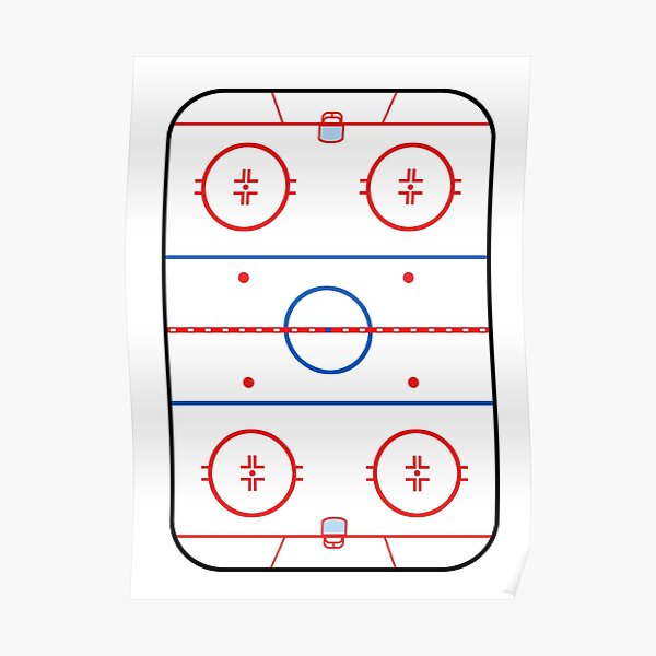 " Ice Rink Diagram Hockey Game Companion" Poster for Sale by Garaga ...