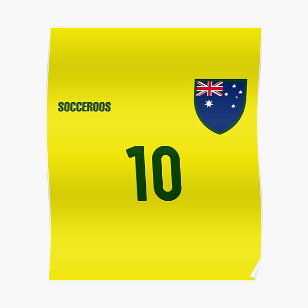 "Australia Football Team Soccer Retro Jersey Socceroos" Poster for Sale ...