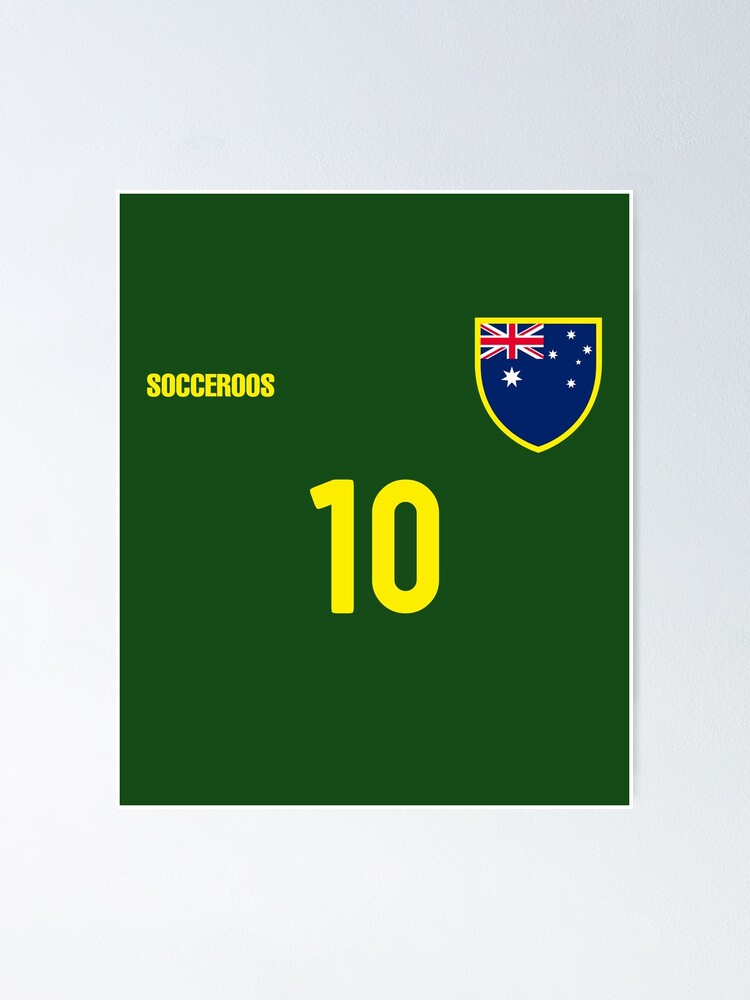 Póster «Camiseta retro del equipo de fútbol de Australia Socceroos» de ...