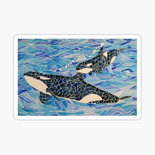 "Orca Mosaic " Sticker for Sale by rakhisahasjc | Redbubble