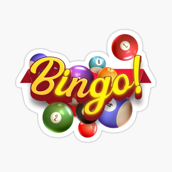 "BINGO BINGO! " Sticker for Sale by BeansHotTees | Redbubble